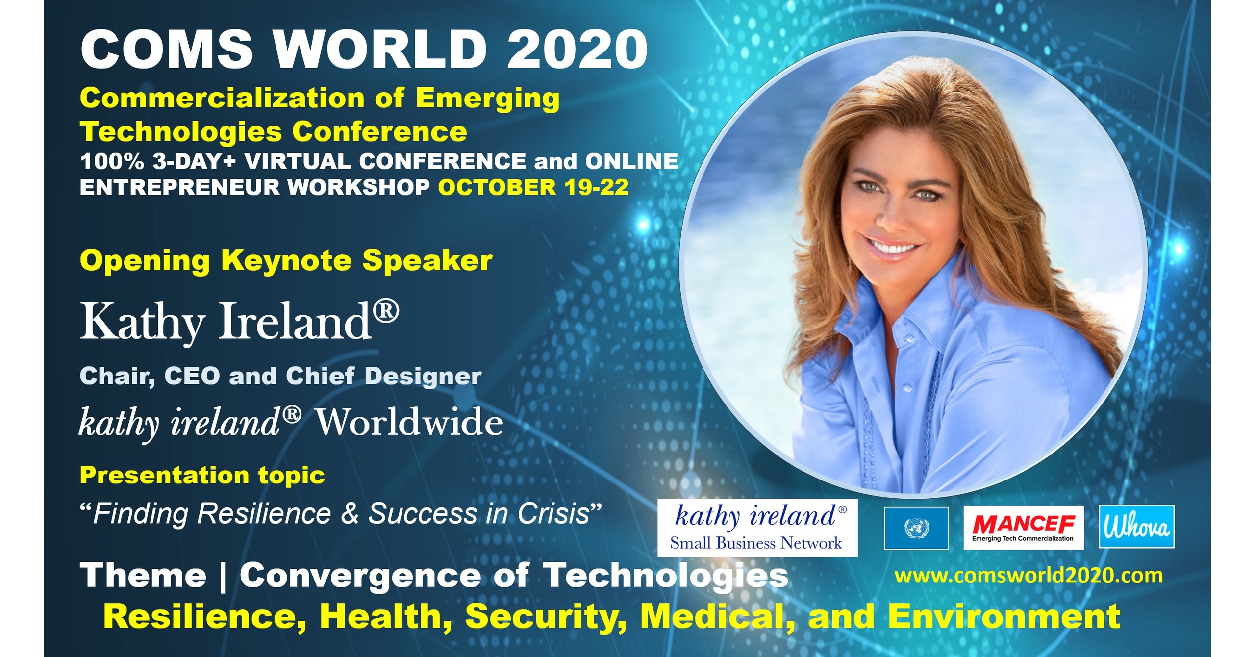 MANCEF's COMS WORLD 2020's Opening Keynote Address to be given by Kathy ...