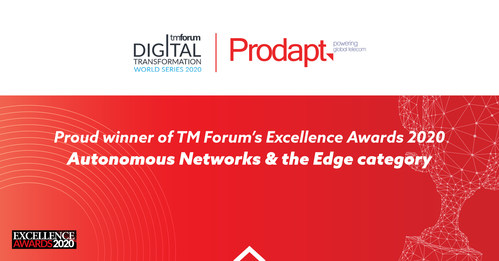 Prodapt is a Proud Winner of TM Forum's Excellence Award 2020 in the ...