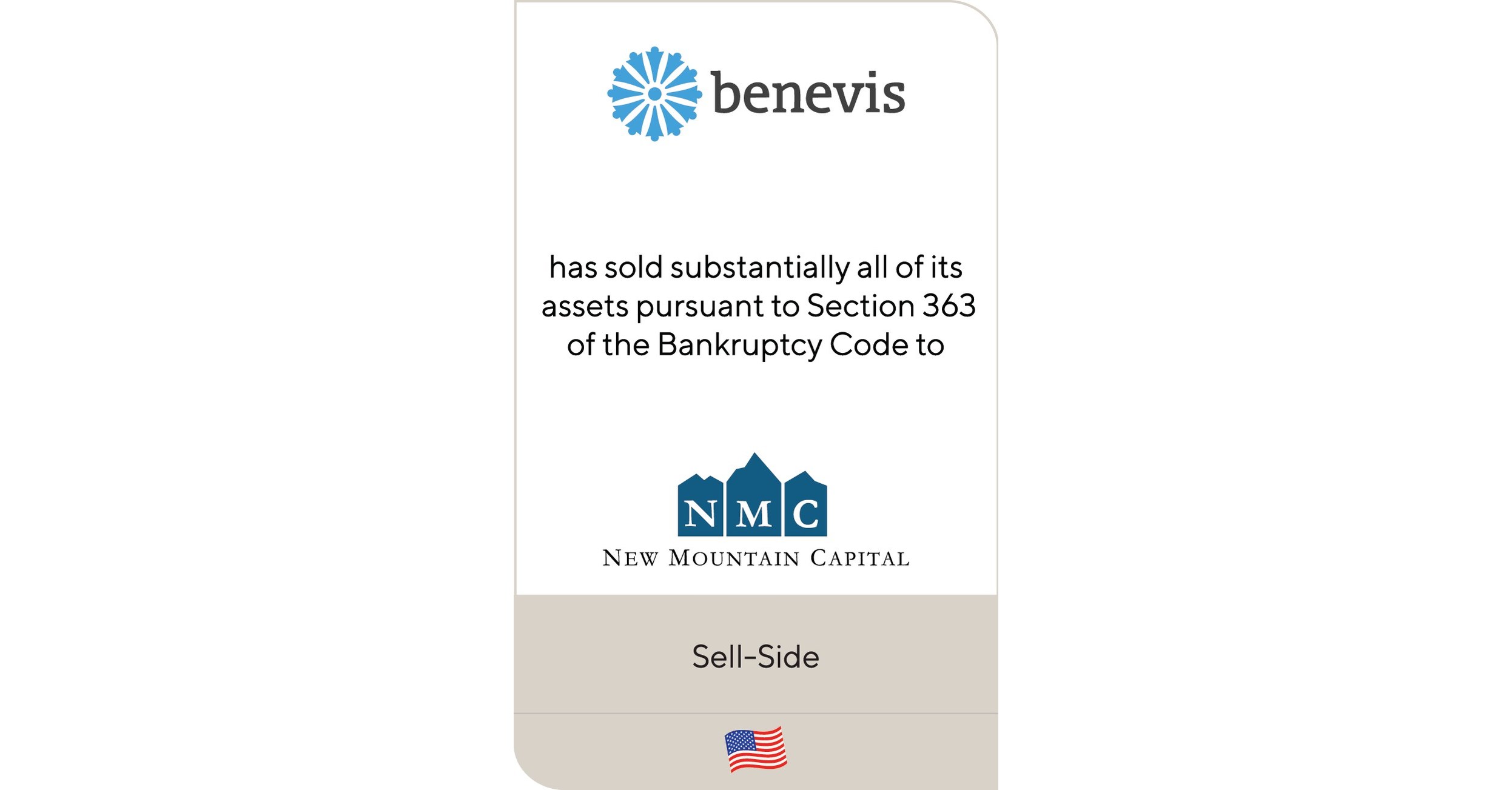 Benevis has been acquired by New Mountain Capital