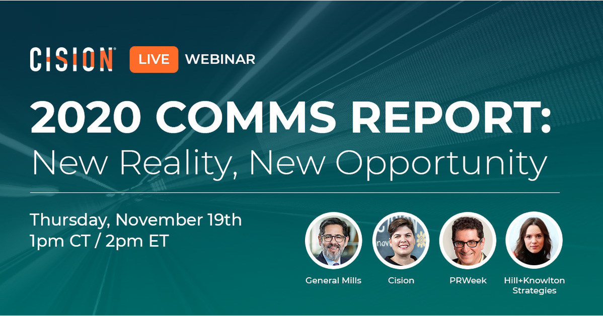 Cision and PRWeek's 2020 Comms Report Reveals Top Trends Every ...