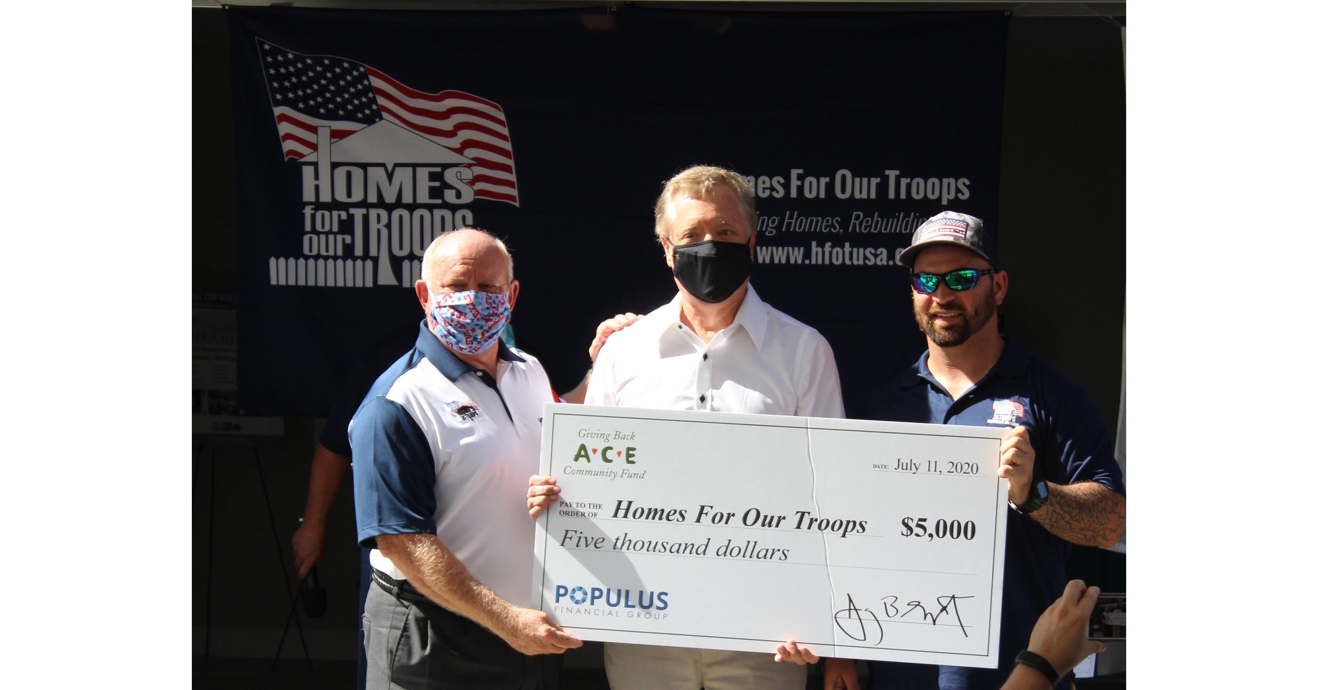 Populus Financial Group Donates $5,000 to Help Veterans Rebuild Their Lives