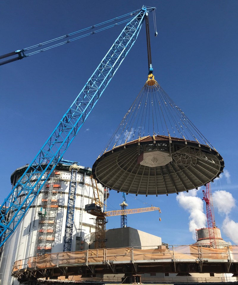 Vogtle Unit 4 shield building roof set