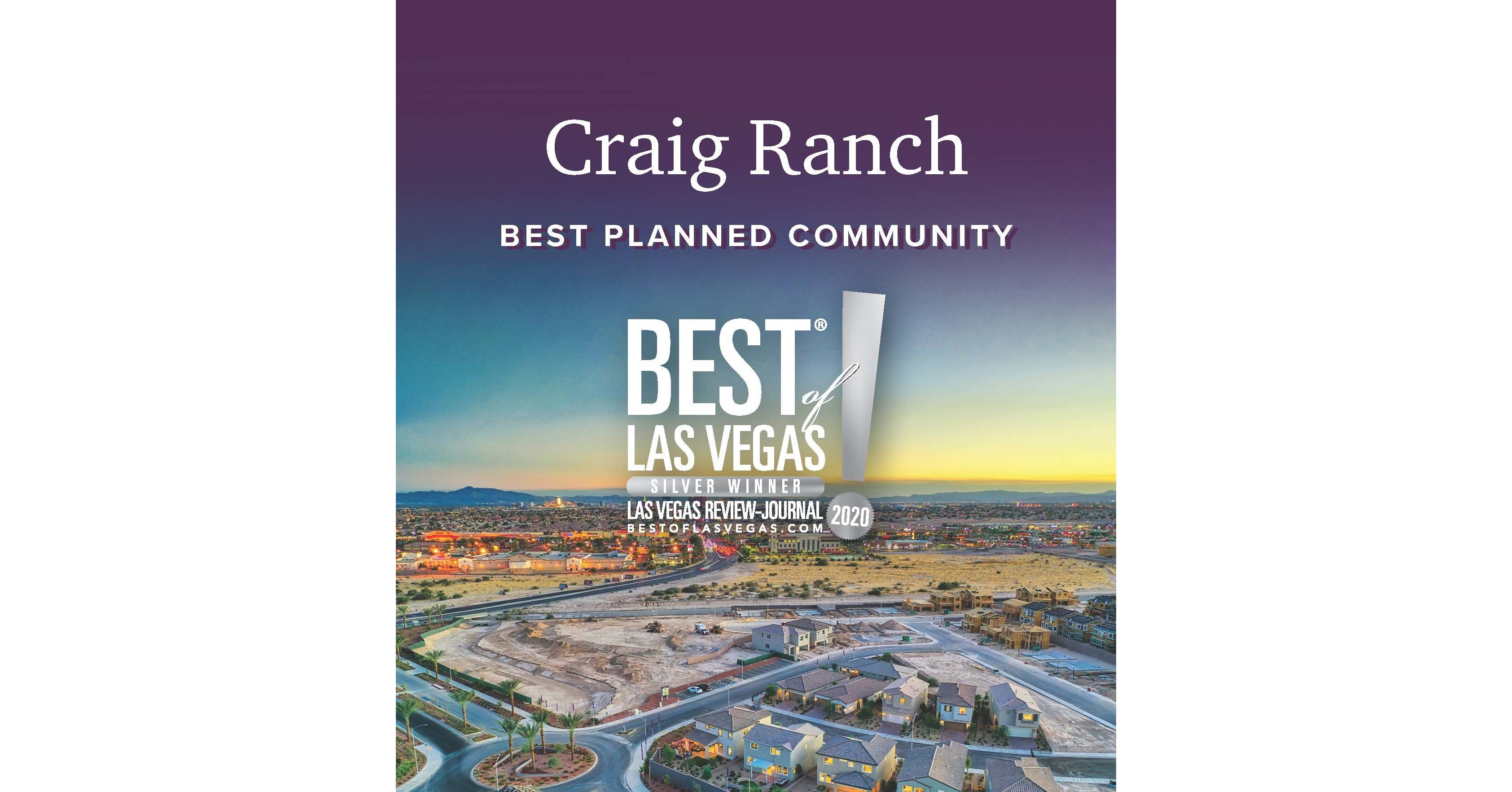 Craig Ranch Wins in 2020 Best of Las Vegas, Best Planned Community Category