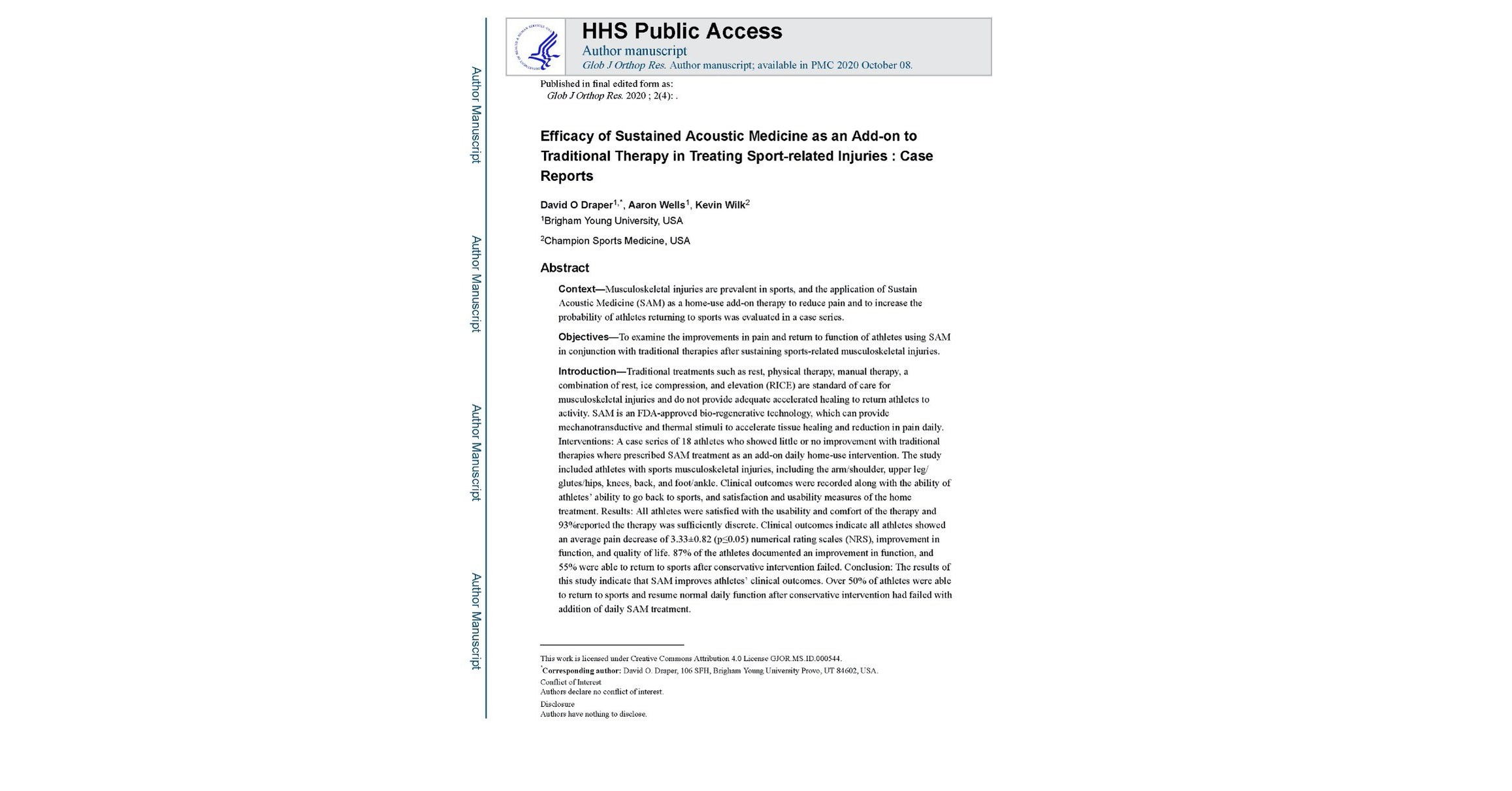 New Research Study Shows Efficacy of Sustained Acoustic Medicine as Add ...