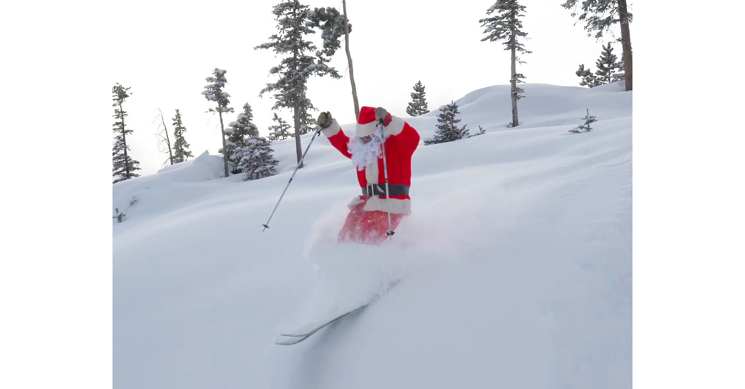 Santa Spotted Shredding at Winter Park Resort in Colorado