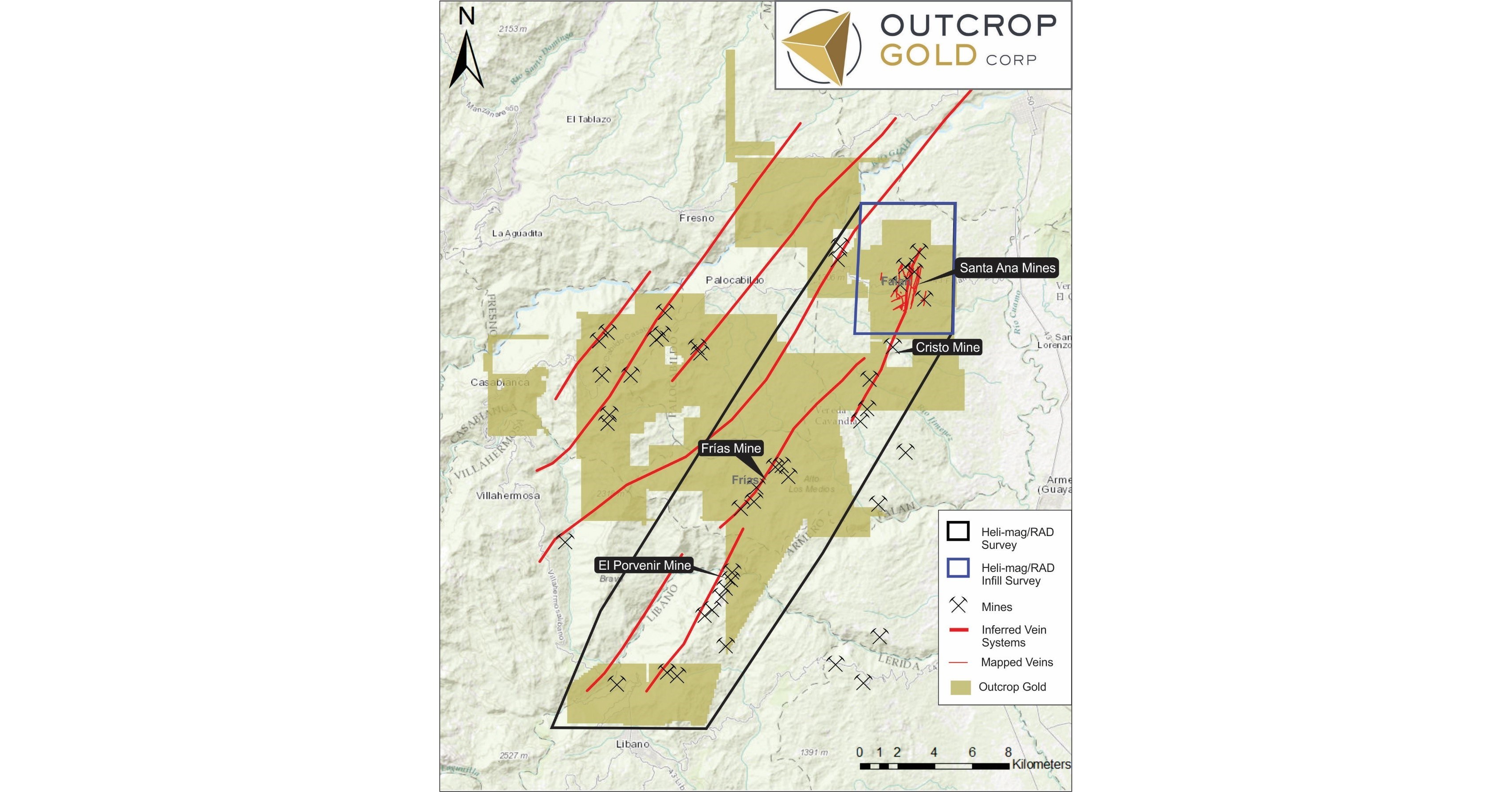 Outcrop Generates Additional Targets at Santa Ana Through Geophysics
