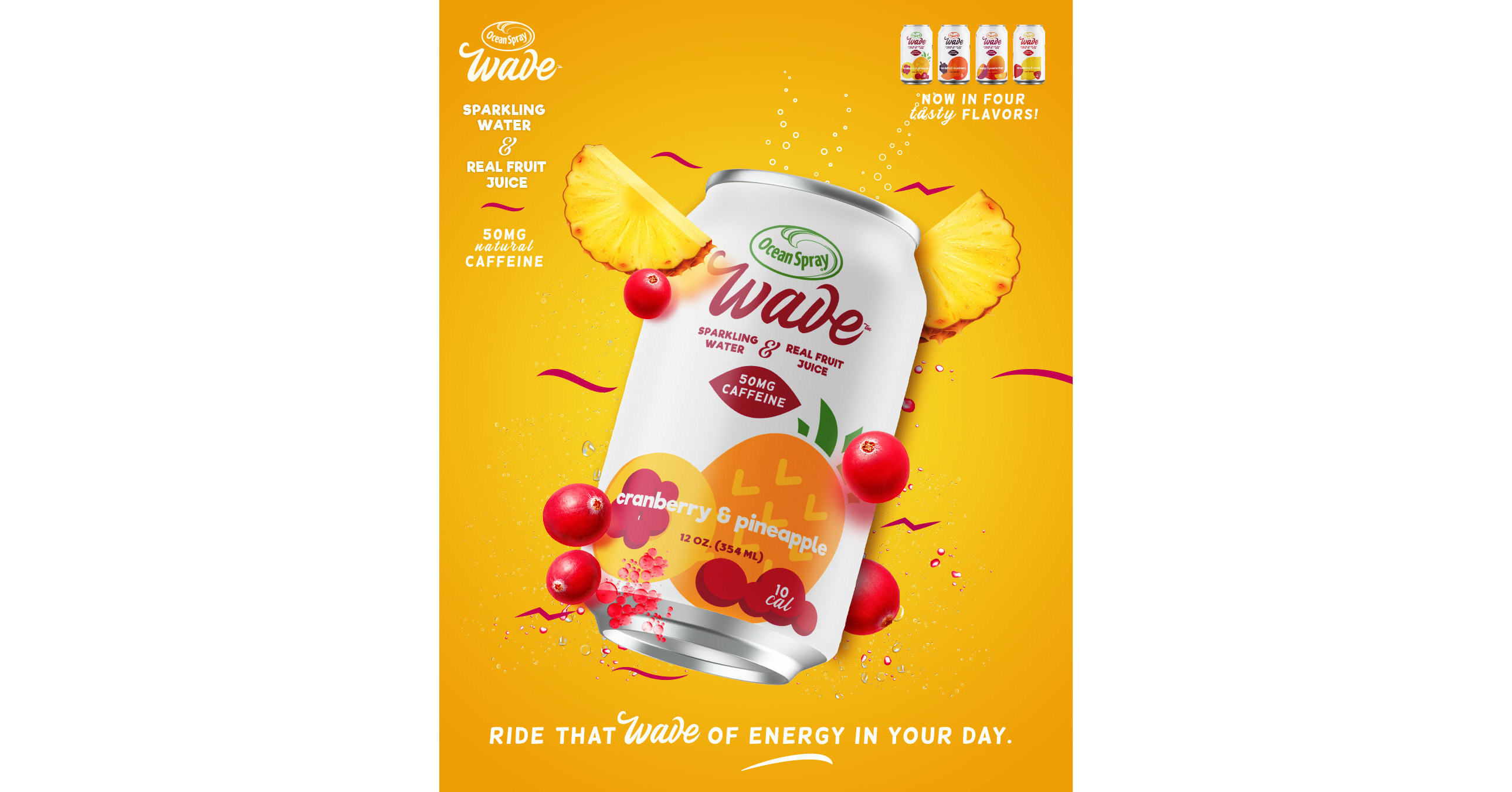 Ocean Spray Launches Ocean Spray Wave™, a Caffeinated Sparkling Water ...