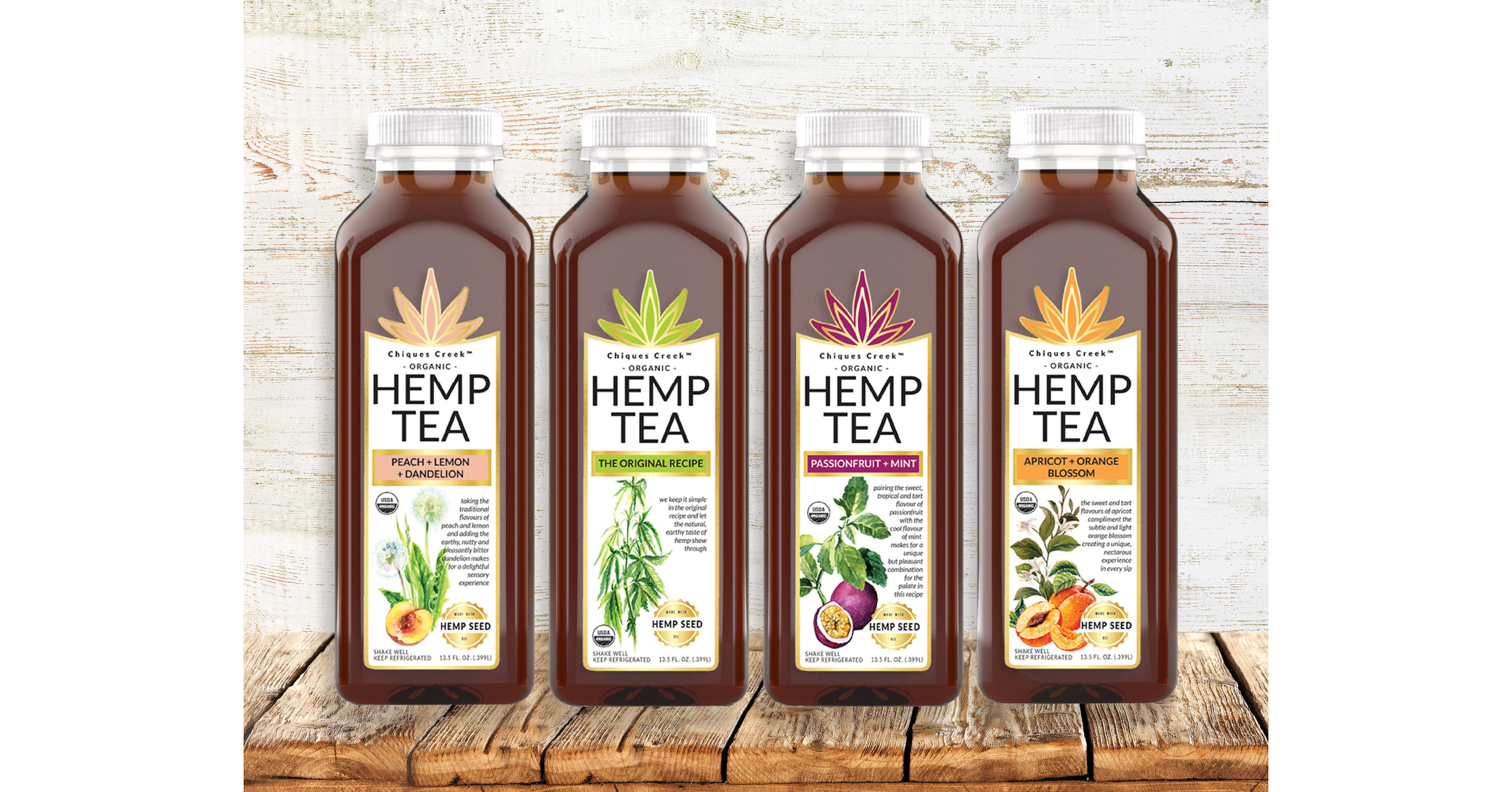 Chiques Creek Organic Hemp Tea, Now Available at Acme and Safeway