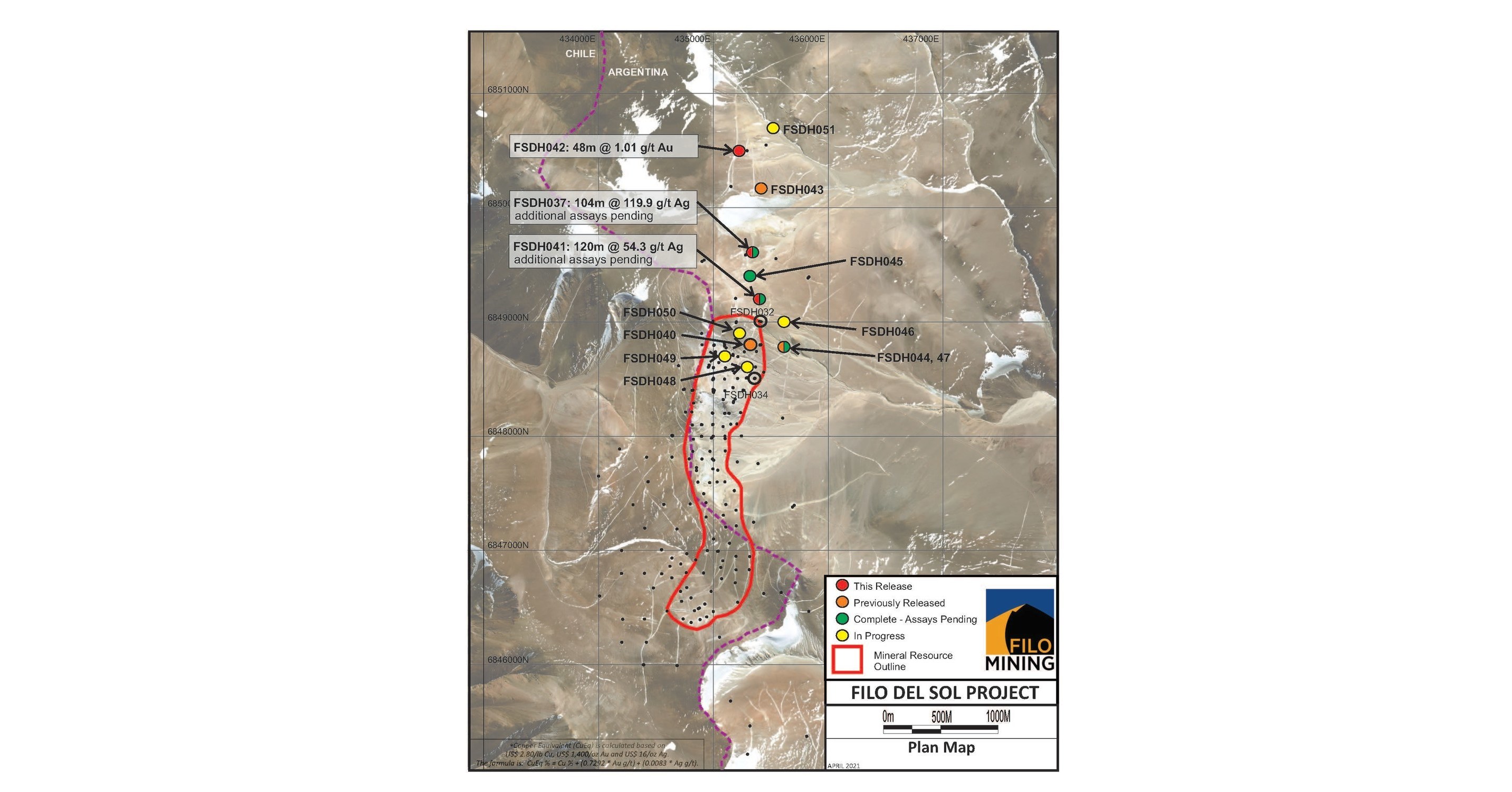 Filo Mining Discovers New Gold Zone and Extends Silver Zone by 600m North
