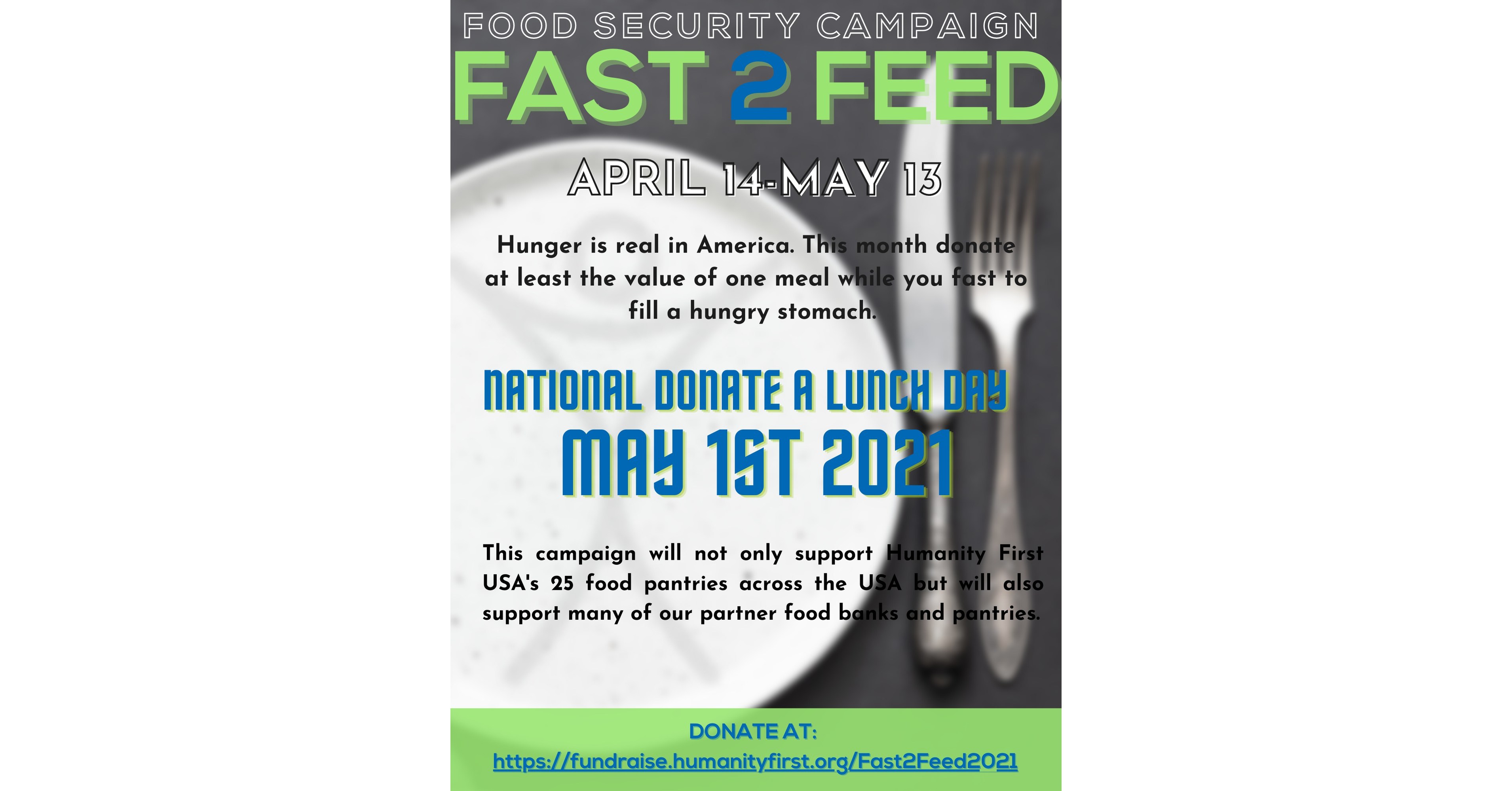 Humanity First USA Launches Fast to Feed Campaign During Ramadan