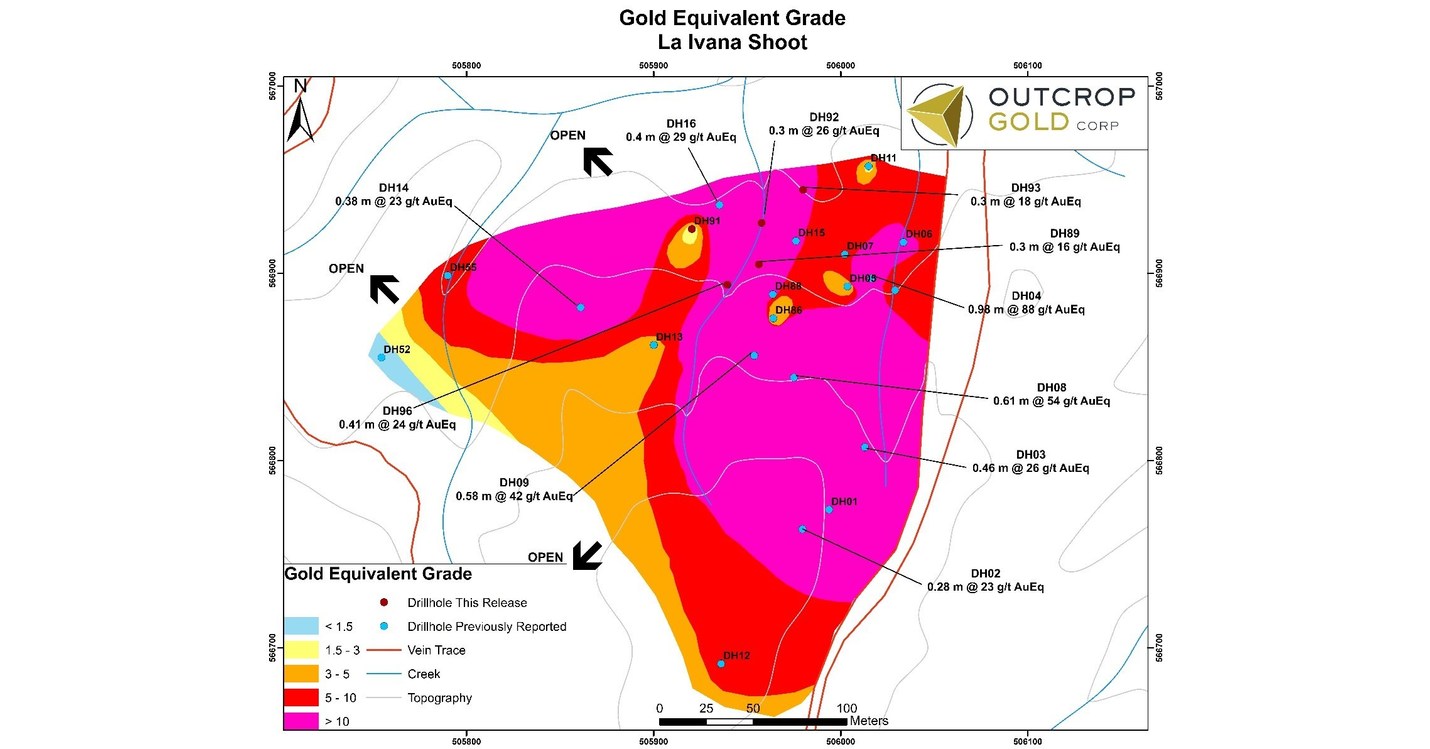 Outcrop Continues To Delineate and Expand La Ivana with Intercepts ...