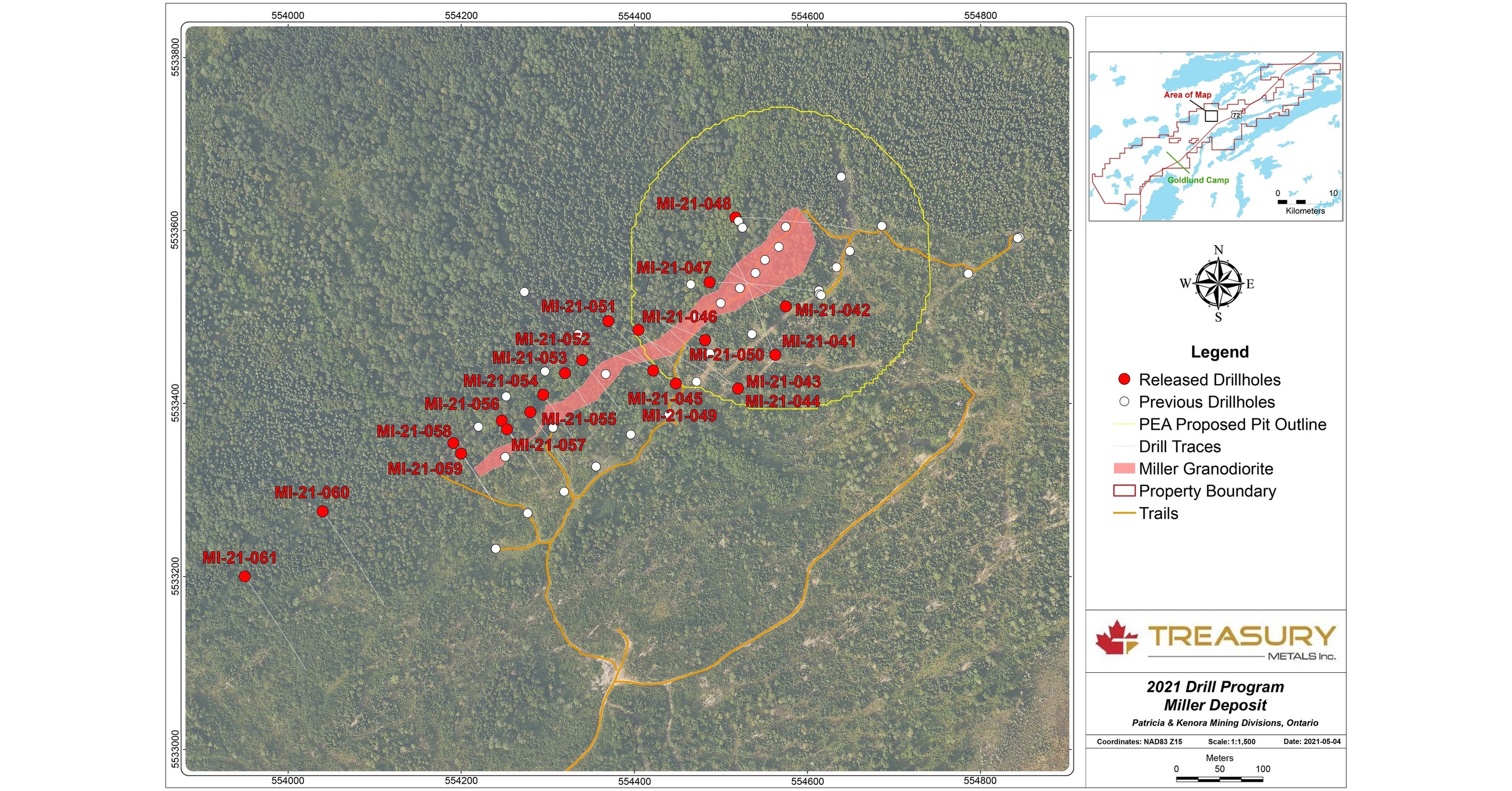 Treasury Metals Announces Results from First Phase of Miller 2021 ...