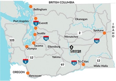 Map Of Quincy Washington Scenic WA | Best Small Towns In Washington