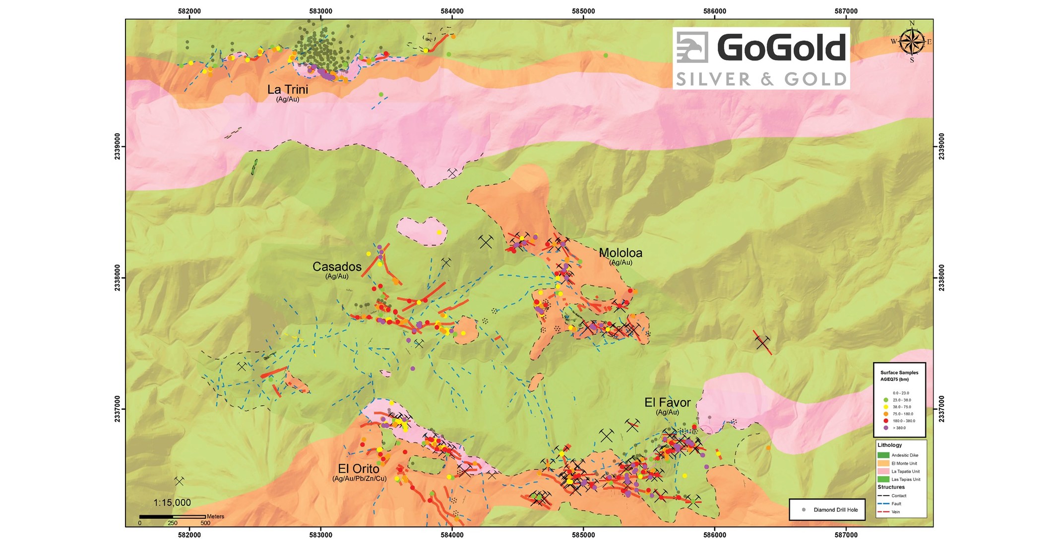 GoGold Drills 2,835 g/t AgEq over 0.8m on New Vein at Casados in Los ...
