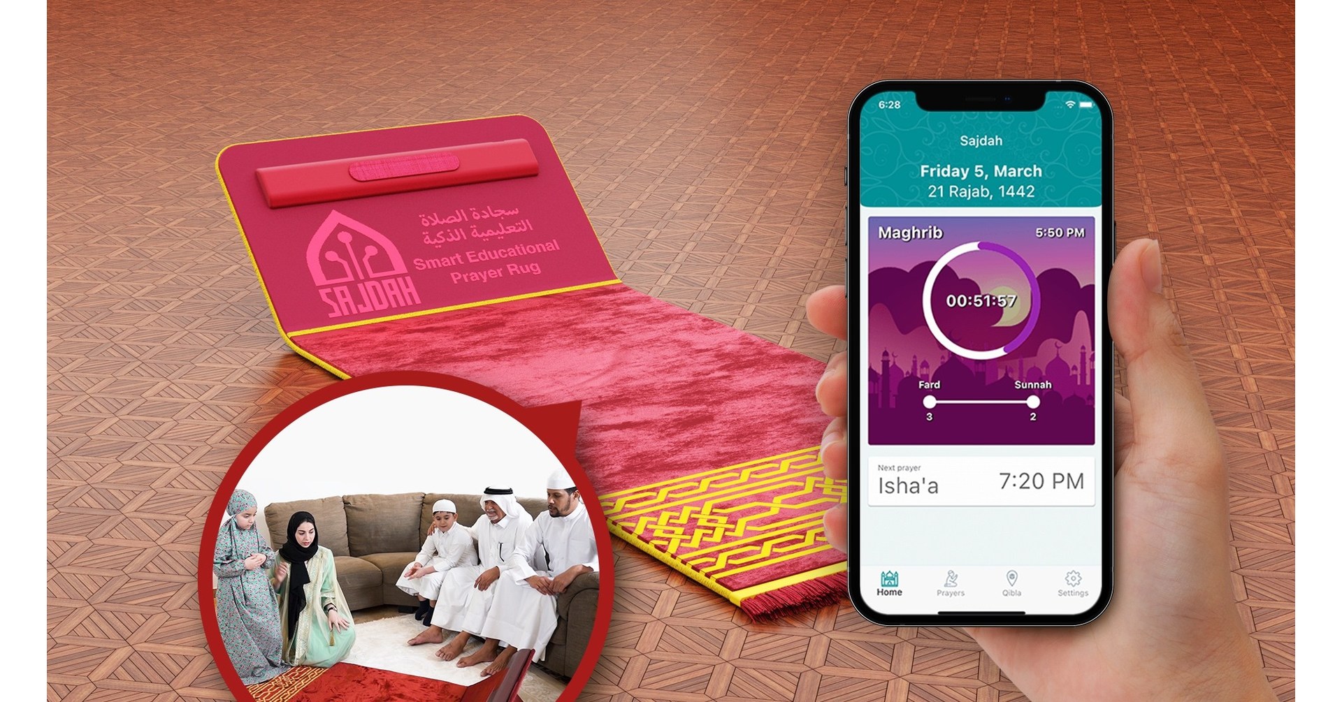 The First-Ever Smart Educational Prayer Rug for Muslims Exceeds Its ...