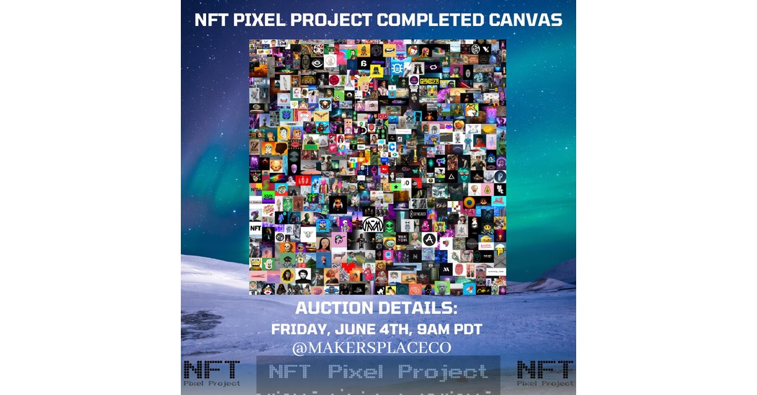 NFT Pixel Project Completed Canvas Auction: 1 Million Pixels!