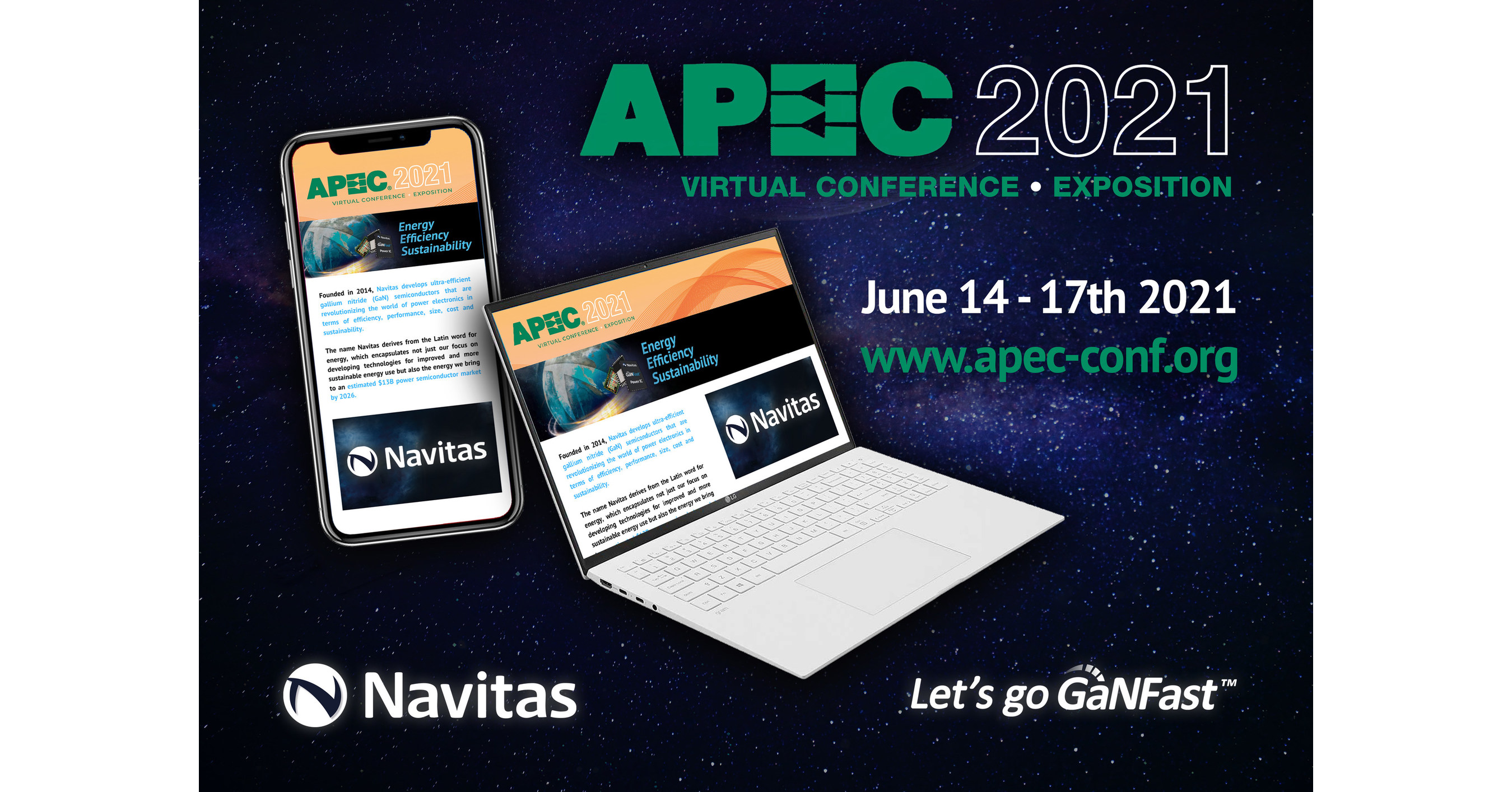 Navitas "Electrify Our World™" at APEC 2021, with Next-Generation GaN ...