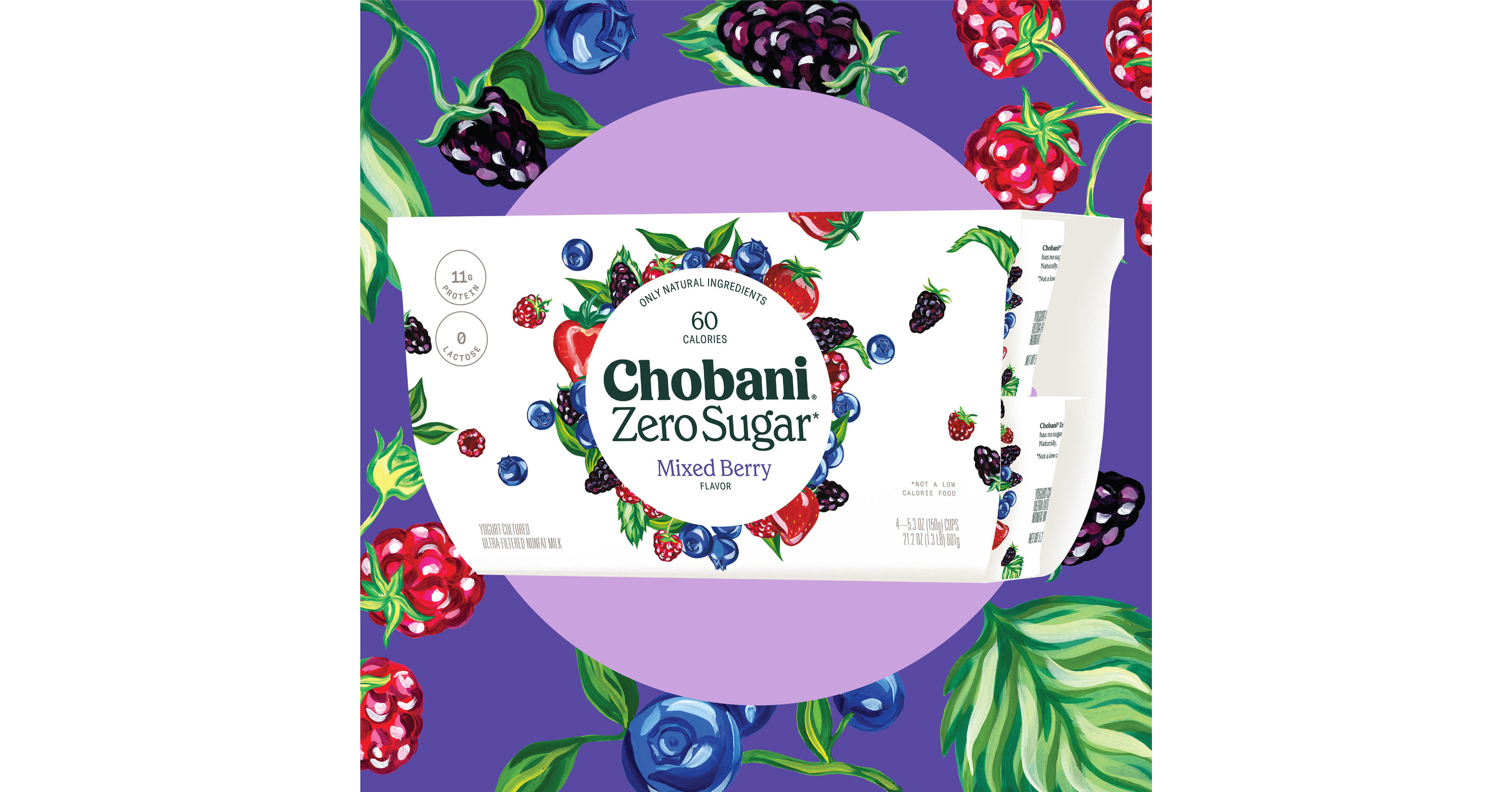 Chobani Launches Zero Sugar* with 60 Calories & Only Natural Ingredients