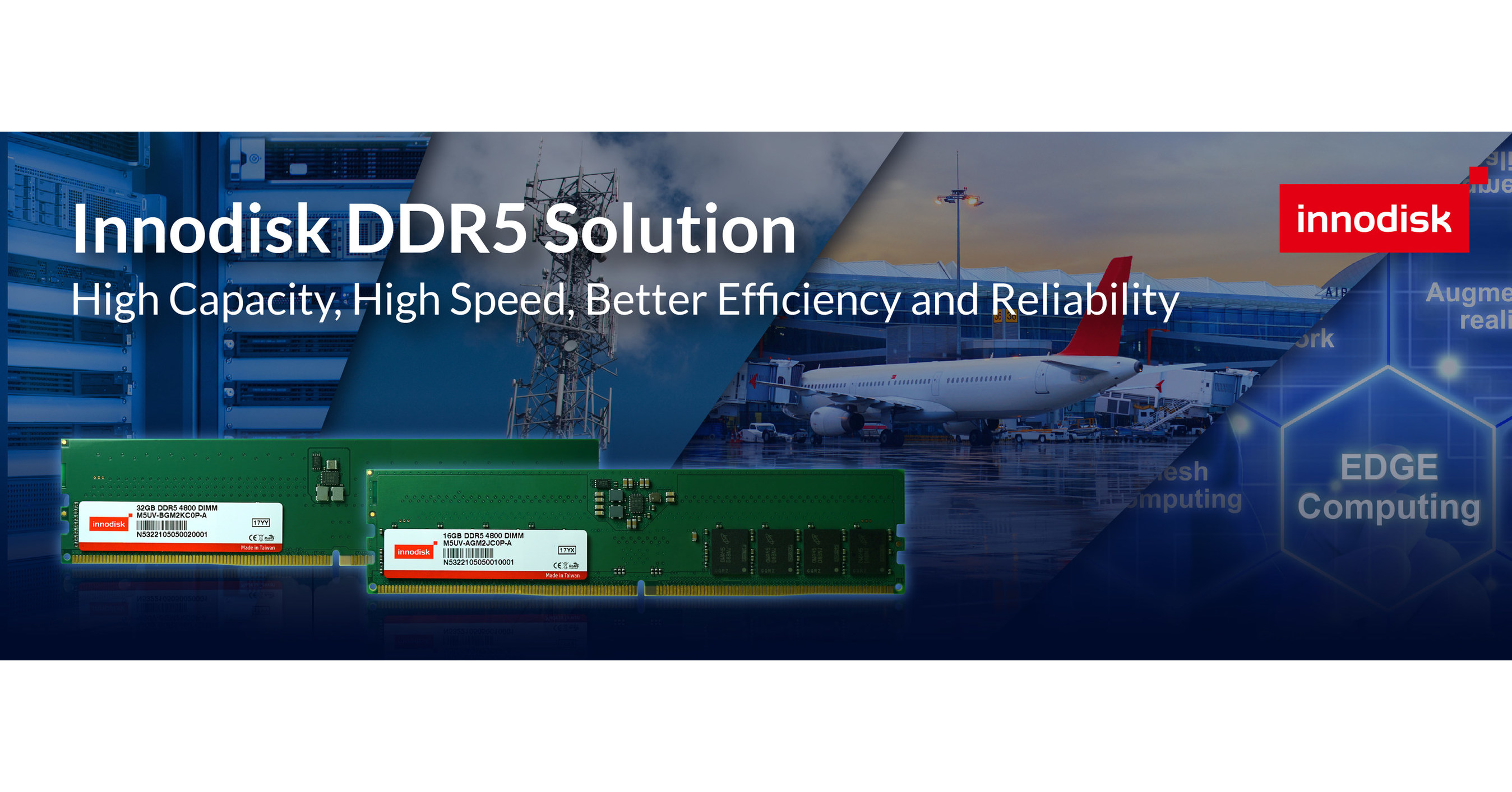 Innodisk Releases Industrial-Grade DDR5 DRAM Modules