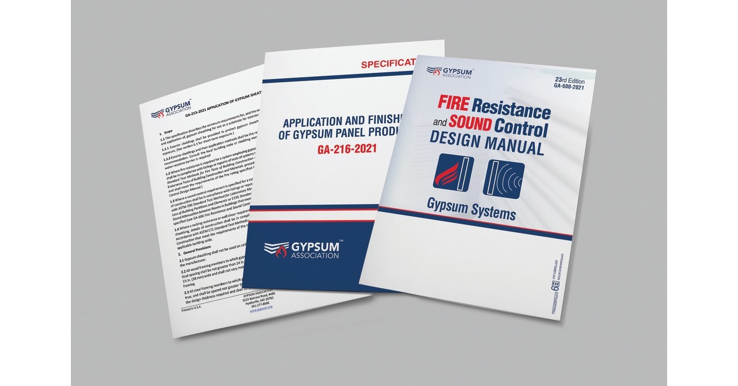 Gypsum Association Releases Three Revised Code-Referenced Publications