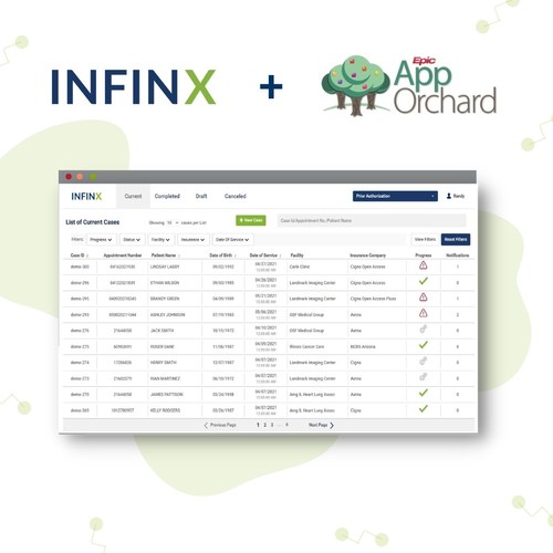 Infinx Prior Authorization Software Now Available in the Epic App Orchard