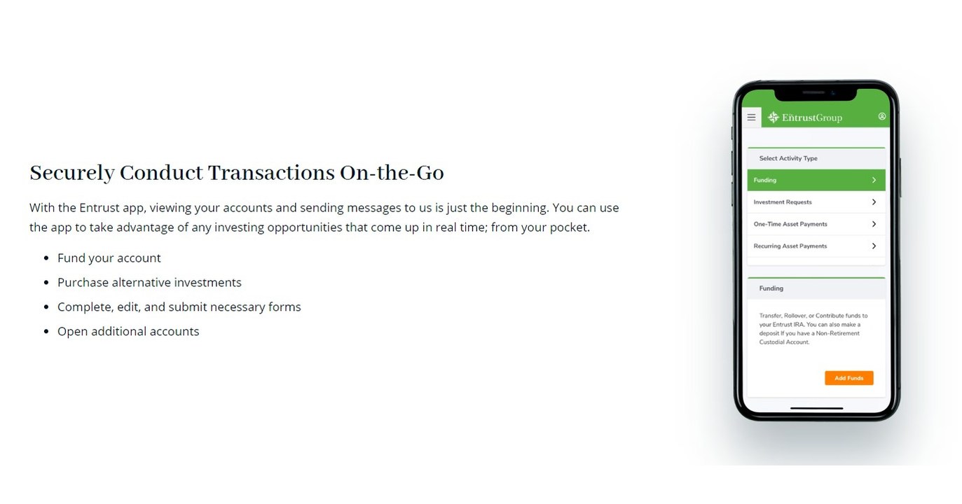 The Entrust Group Launches First Self-Directed IRA Investing App