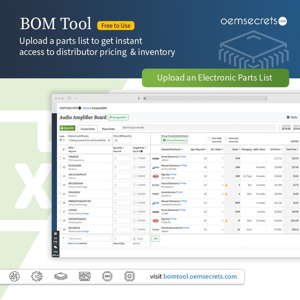 New Product Launch: oemsecrets.com updates Bill of Materials (BoM ...