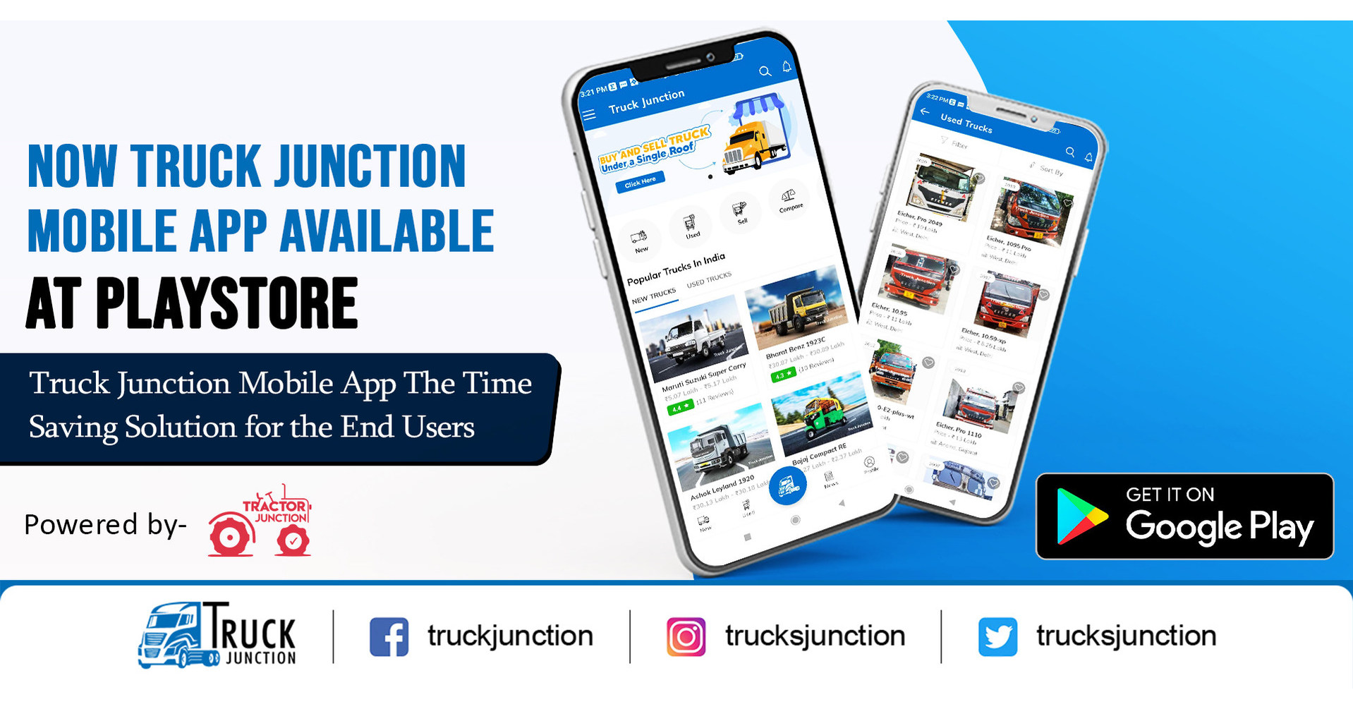 Now Truck Junction Mobile App Available at Playstore