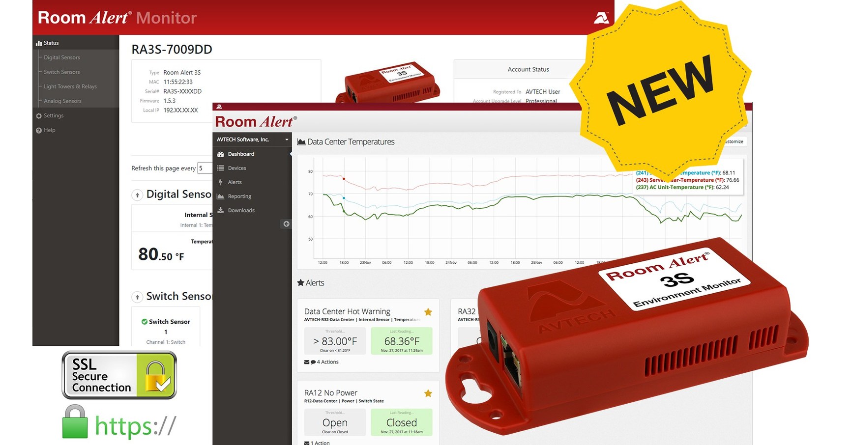 AVTECH Introduces New Room Alert 3S for Secure Environment Monitoring ...