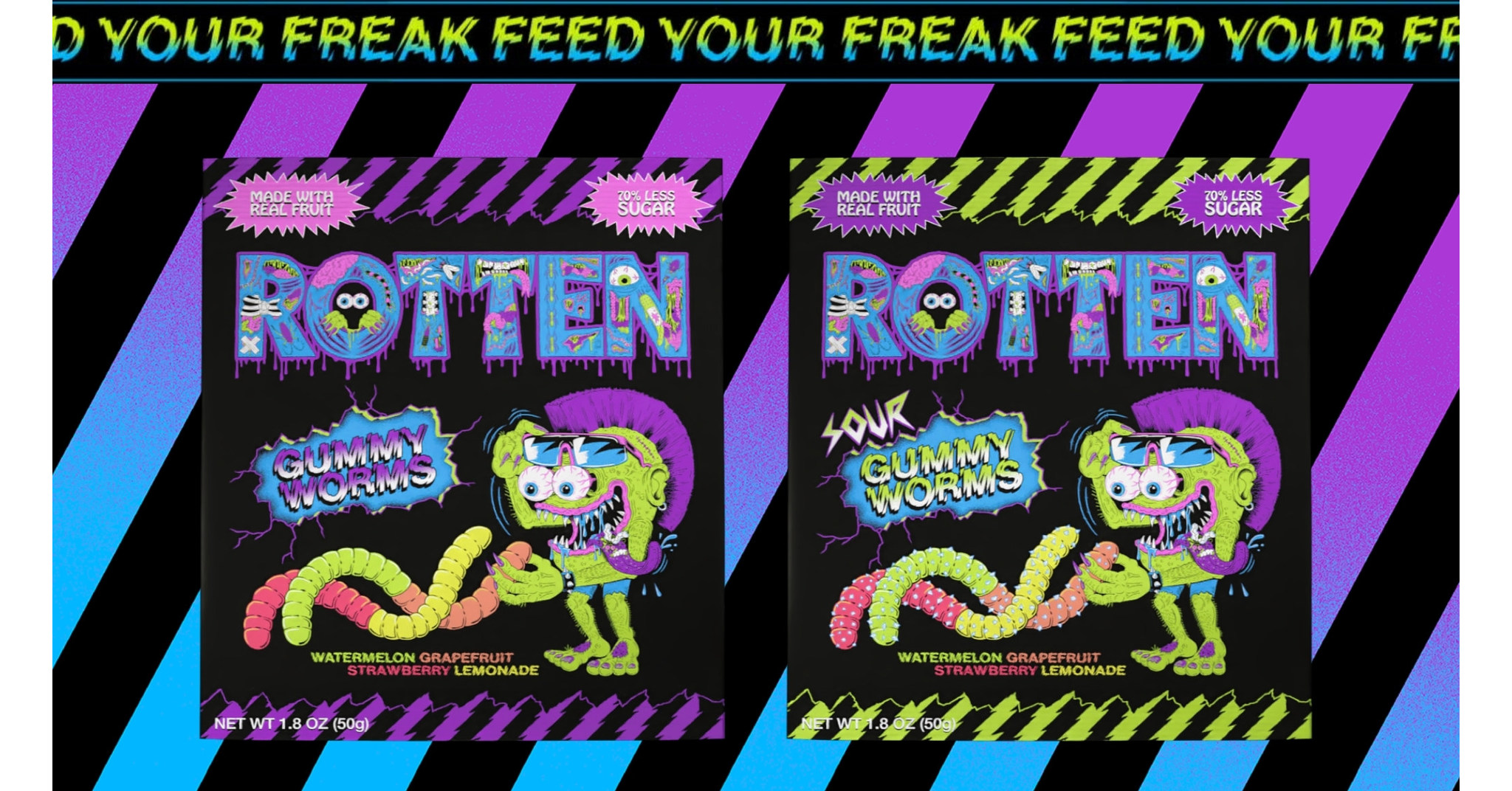 Rotten's Low Sugar, Sickeningly Delicious Gummy Worms Launch With a Bang