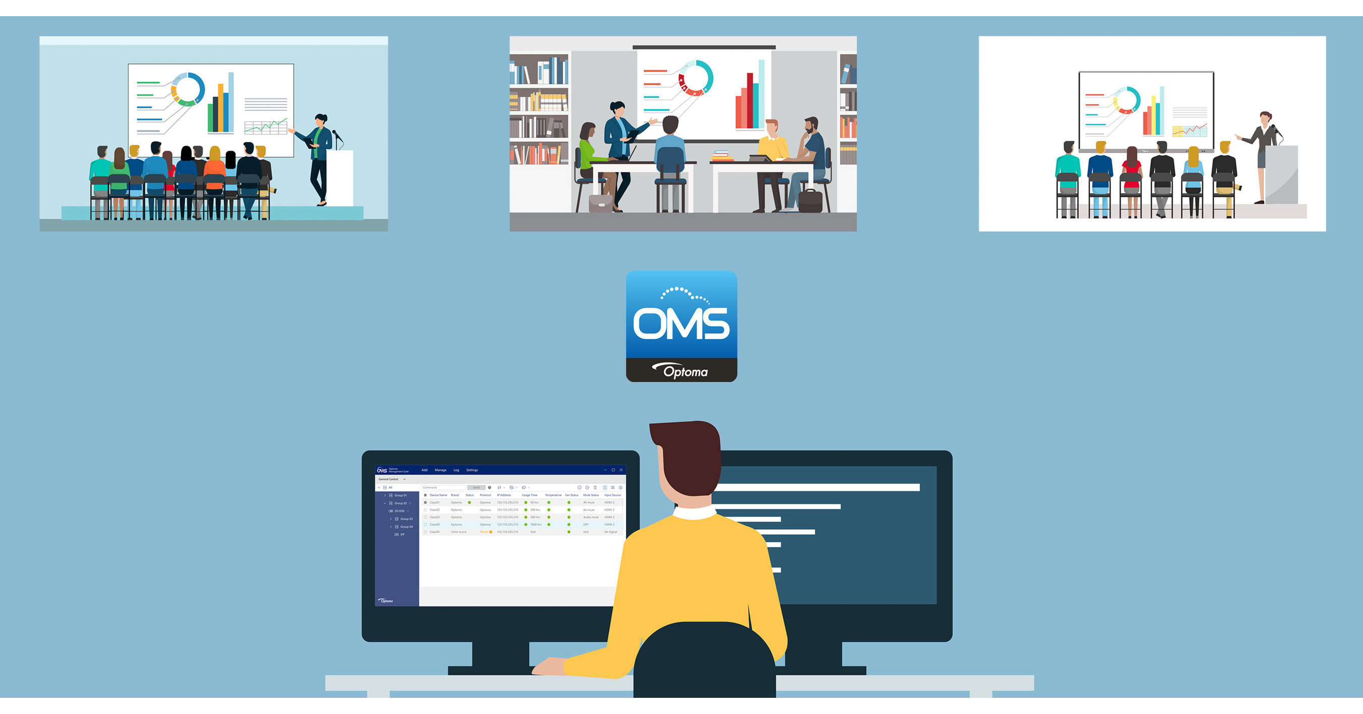 Optoma Debuts Advanced Remote Management Solution for Audio Visual Displays