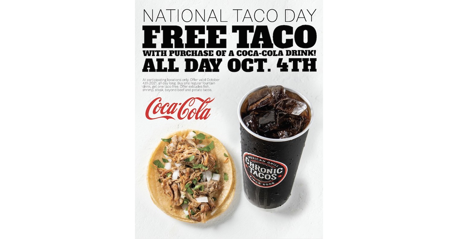 Chronic Tacos Celebrates National Taco Day with Free Tacos with ...