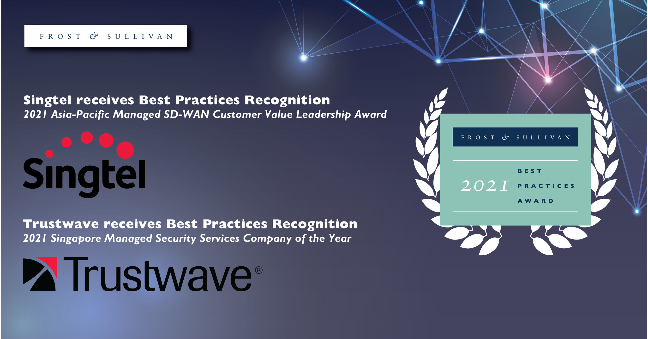 Singtel and Trustwave Earn Acclaim from Frost & Sullivan for Their Managed SD-WAN and Security ...