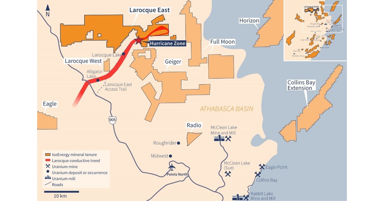 IsoEnergy Expands Hurricane Zone North and South