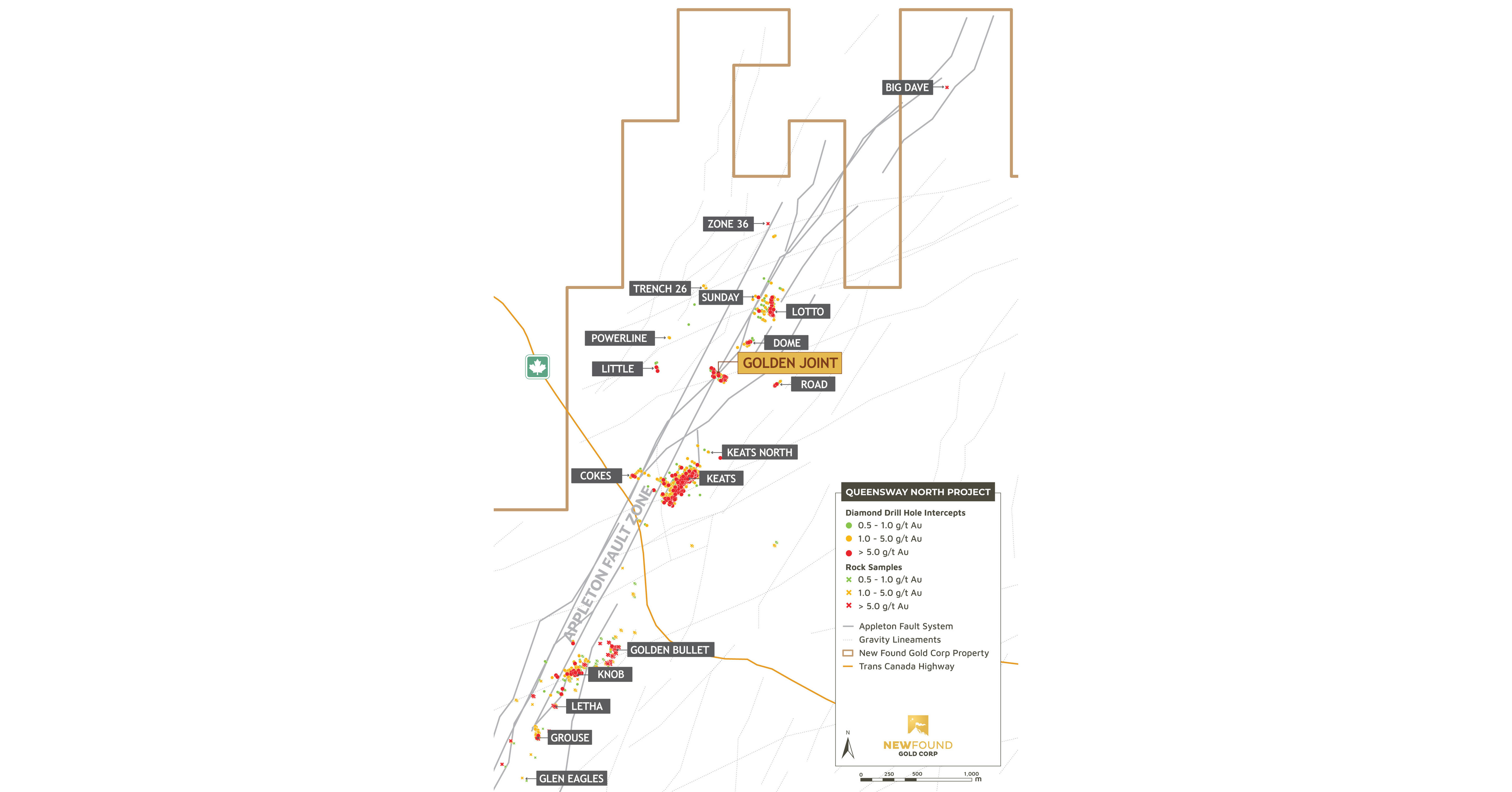 New Found Intercepts 64.94 g/t Au over 2.10m in Step-Out Drilling at ...