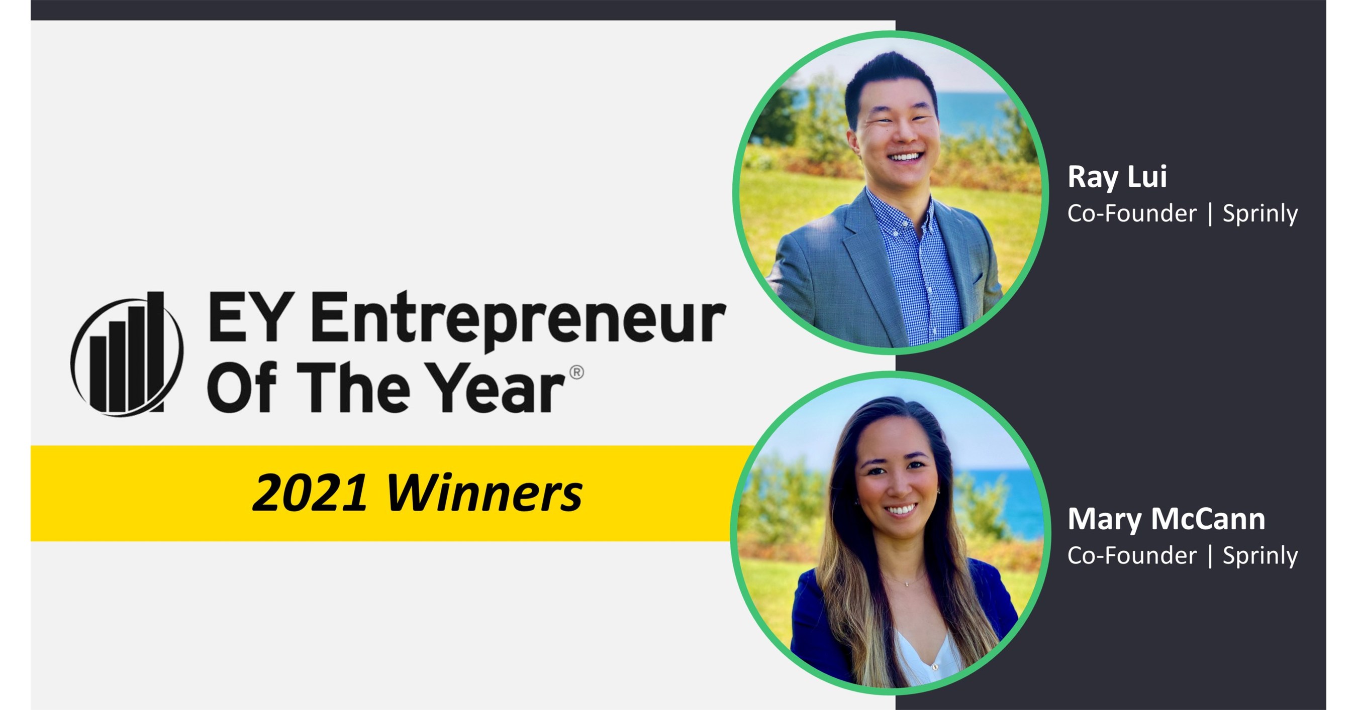 Ray Lui & Mary McCann, Co-Founders of Sprinly, are named EY ...