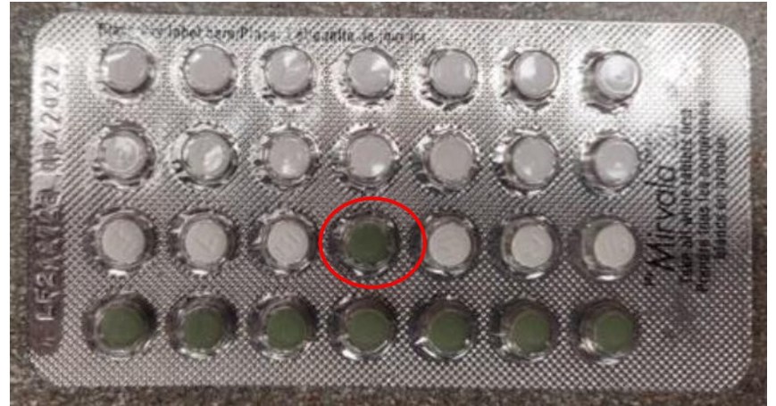 Advisory - One lot of Mirvala 28 birth control pill recalled