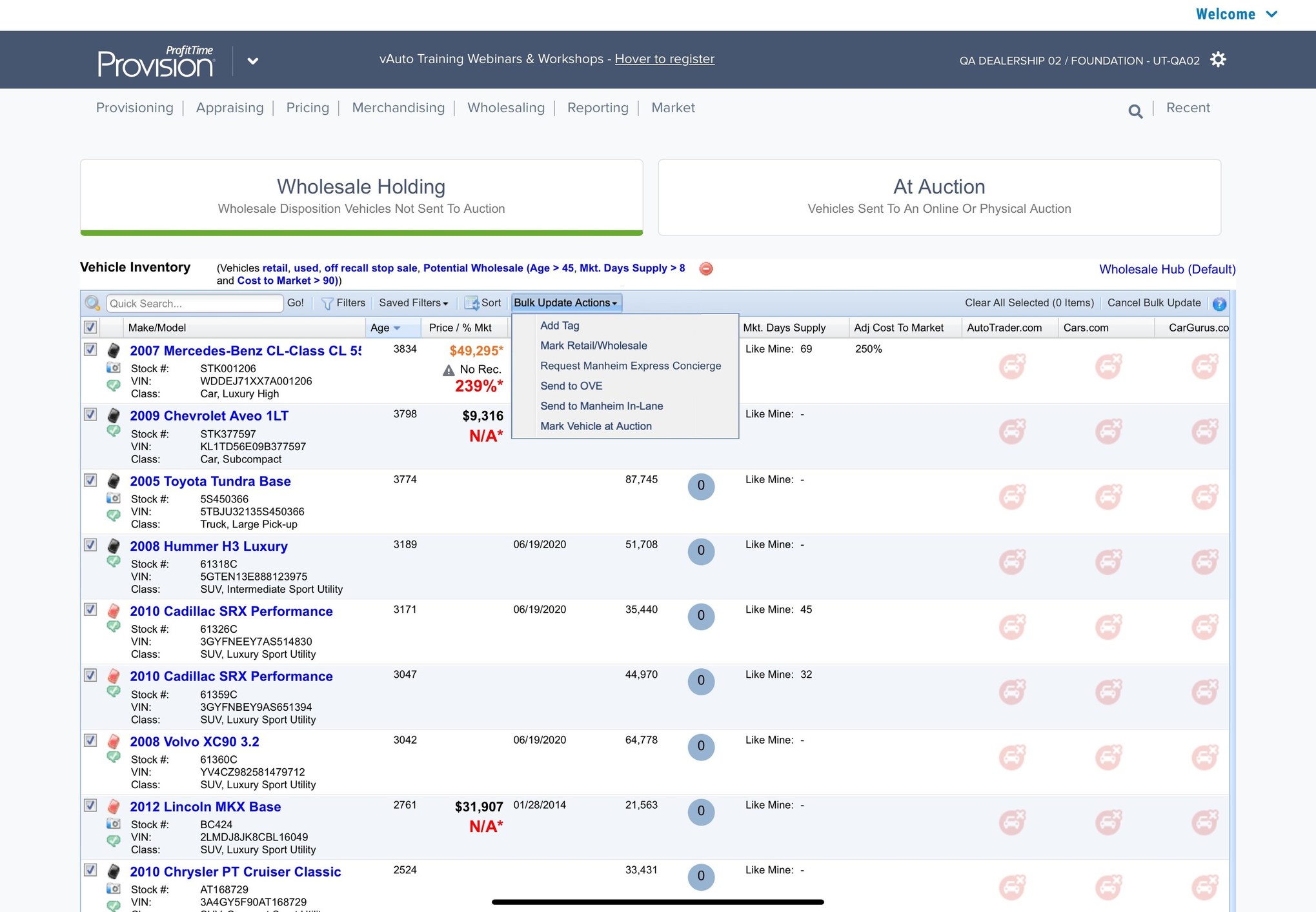 vAuto Launches Wholesale Hub In Used Vehicle Solution Provision