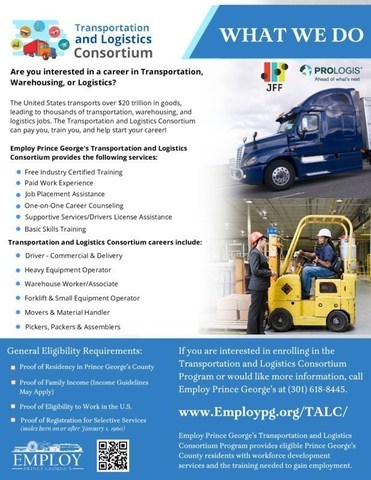Employ Prince George's Launches the Transportation and Logistics ...
