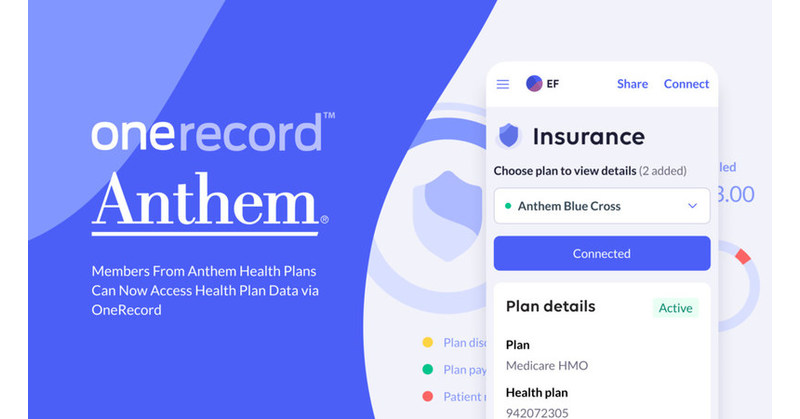 Anthem Launches on the OneRecord Insurance Module