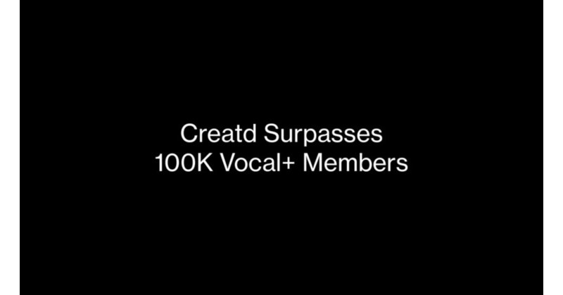 Creatd Surpasses 100K Vocal+ Members