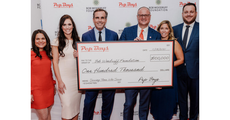 Pep Boys presents $100,000 donation to help veterans via the Bob Woodruff Foundation, continues ...