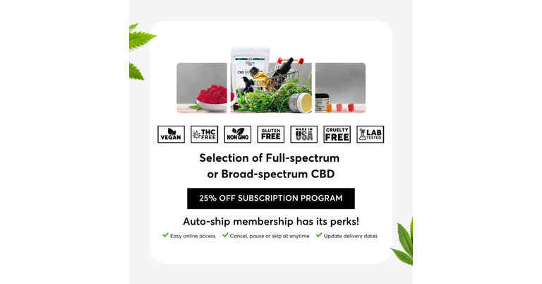 BlosumCBD Launches New Auto-ship Program with 25% Discount and Other Perks
