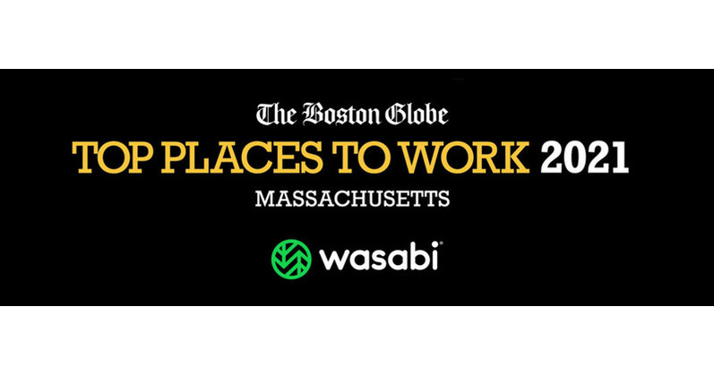 The Boston Globe Names Wasabi Technologies a Top Place to Work for 2021