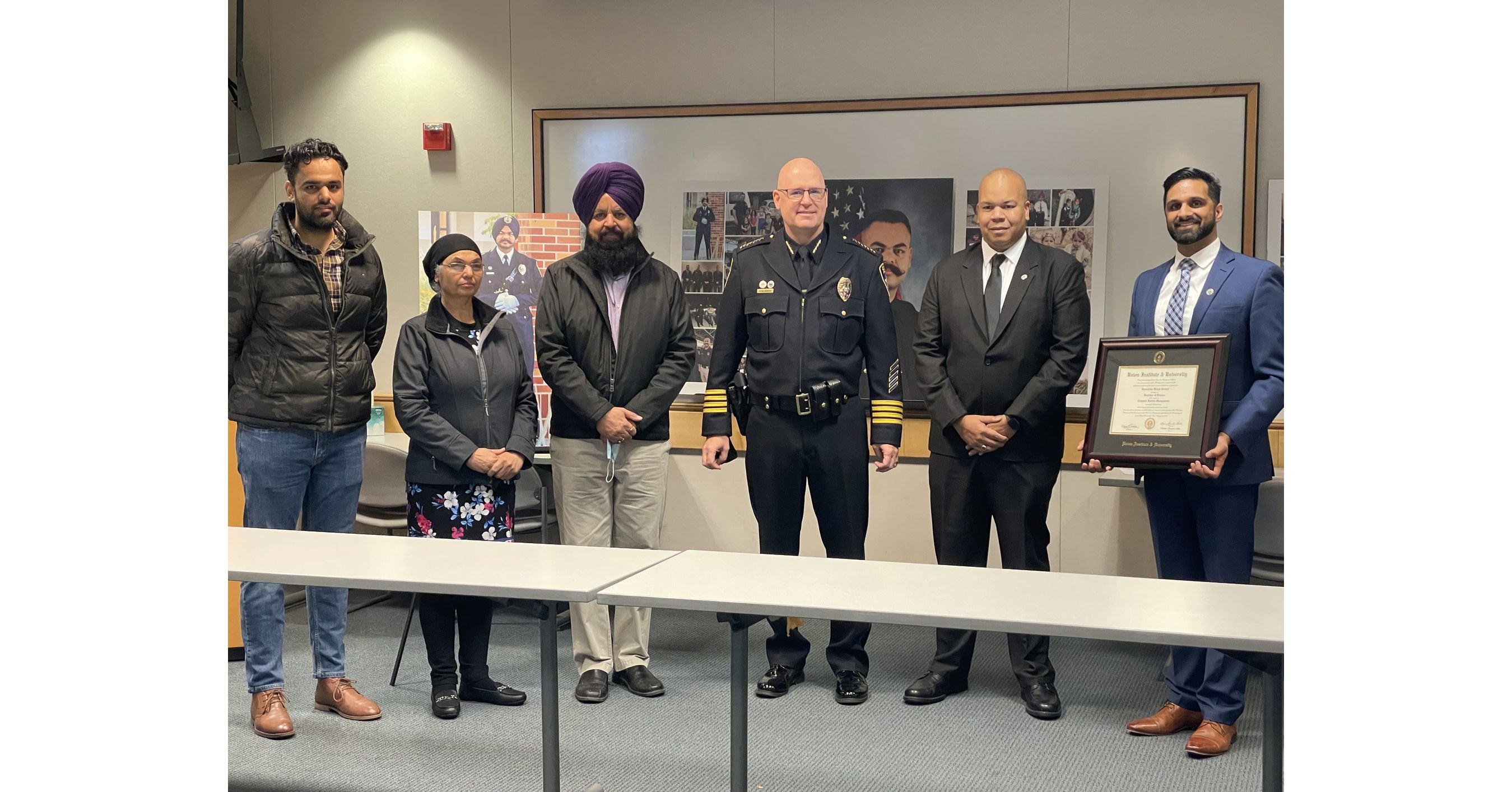 Union Institute & University Honors Officer Harminder Grewal with ...