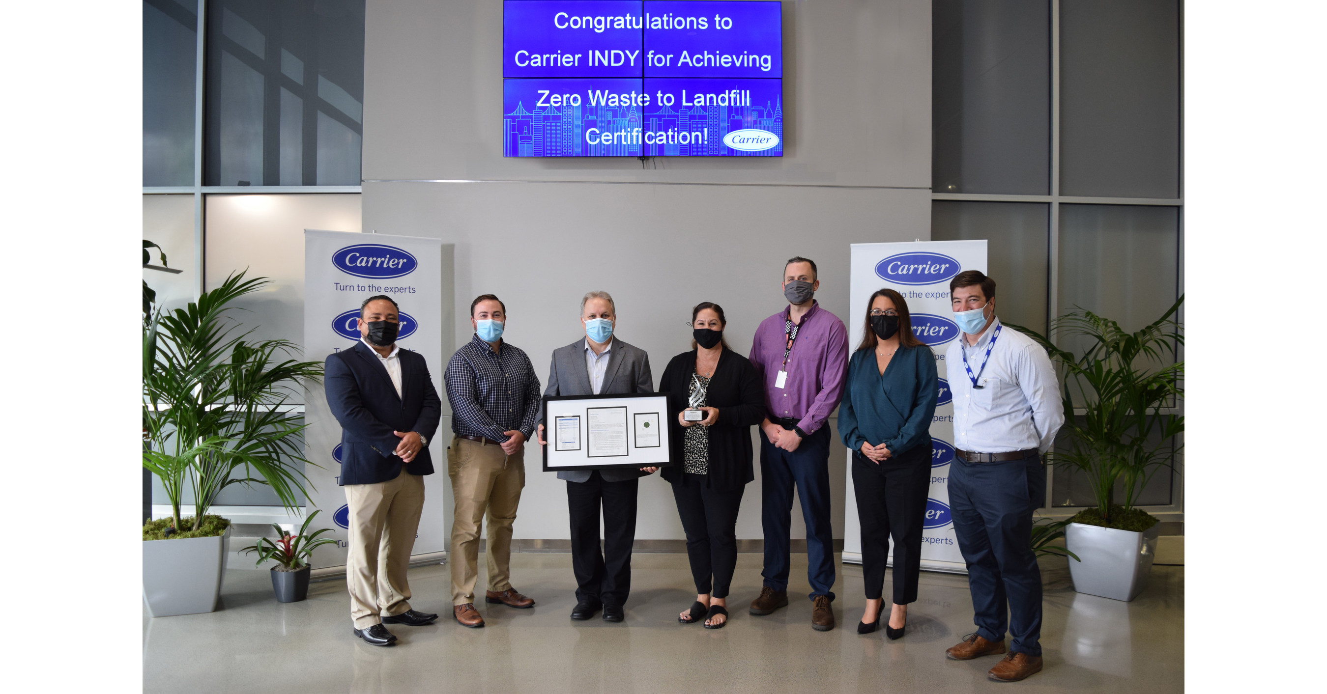 Carrier's Indianapolis Site Achieves Zero Waste to Landfill Certification