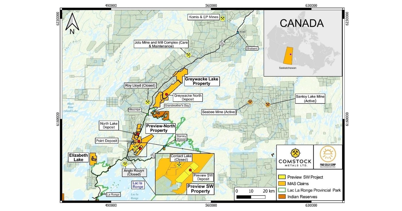 MAS Gold Corp. and Comstock Metals Ltd. Sign Letter of Intent for MAS ...