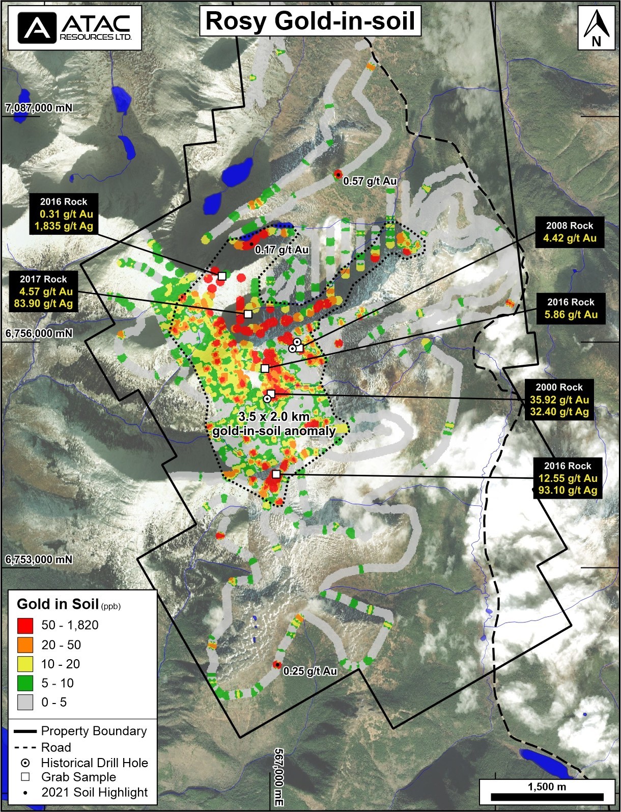 ATAC Resources Expands Gold-in-Soil Anomaly at Rosy Property, Yukon ...