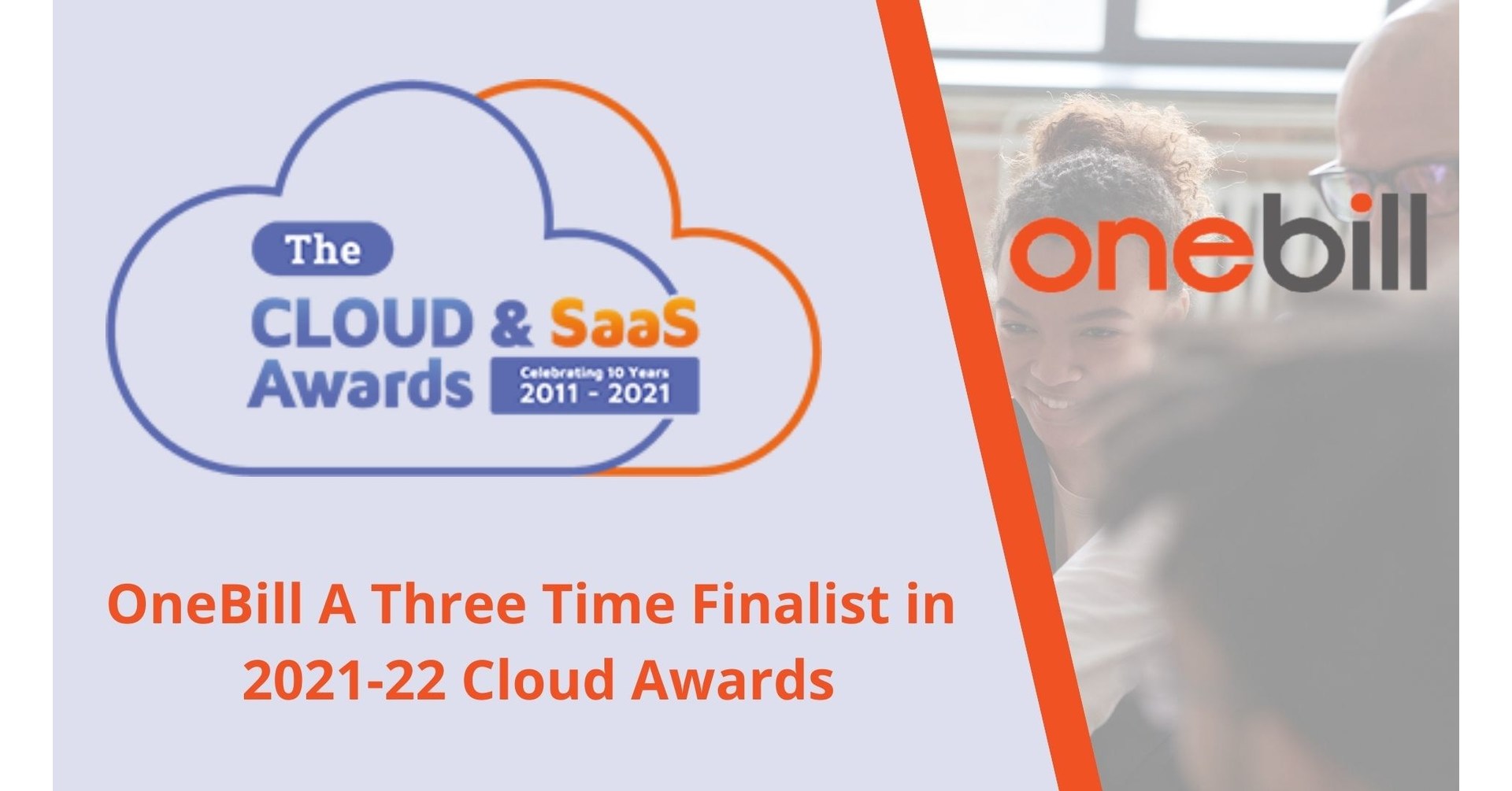 OneBill A Three Time Finalist in 2021-22 Cloud Awards
