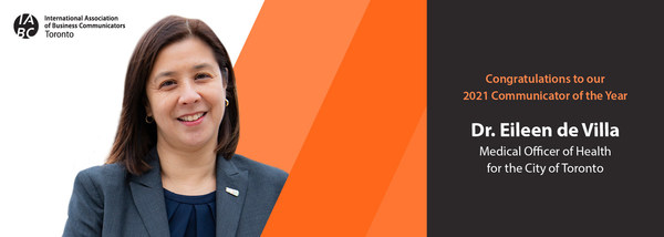 IABC/Toronto names Dr. Eileen de Villa the 2021 Communicator of the Year